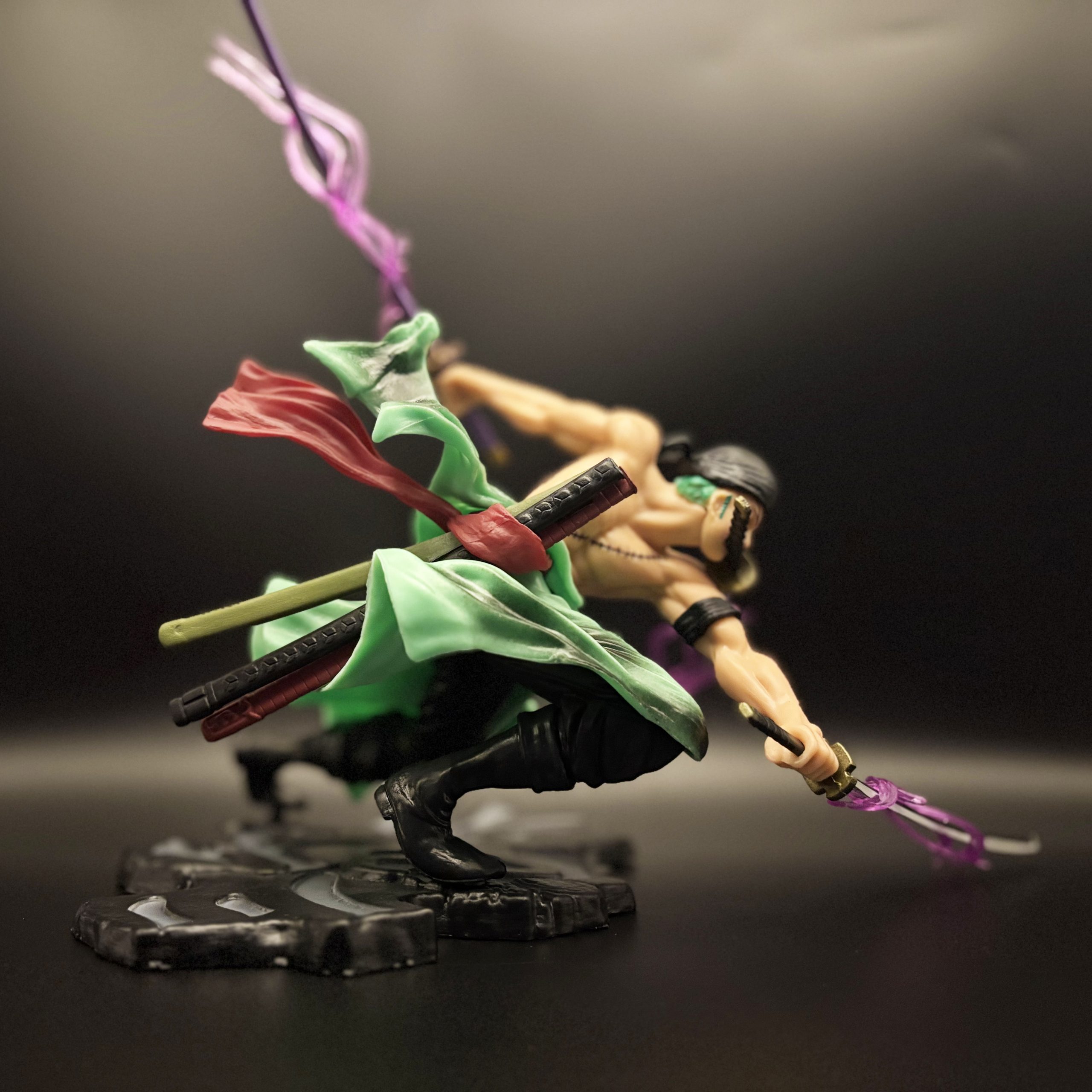 One Piece Anime Figure GK Roronoa Zoro Three-Blade Statue,Manga Perfect ...